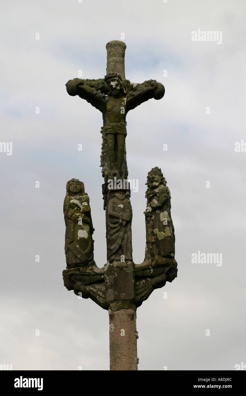 Stock photograph of a cross in Brittany France Stock Photo - Alamy