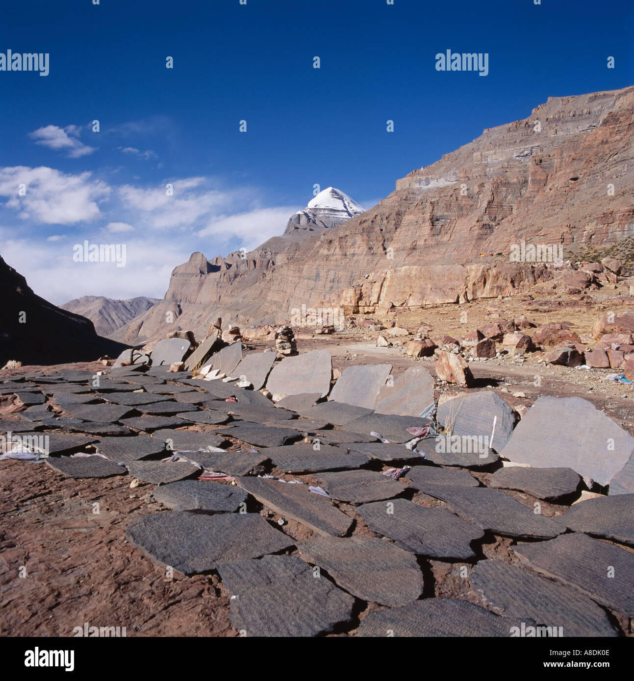 Prayer Stones Mount Kailash Tibet Asia Stock Photo - Alamy