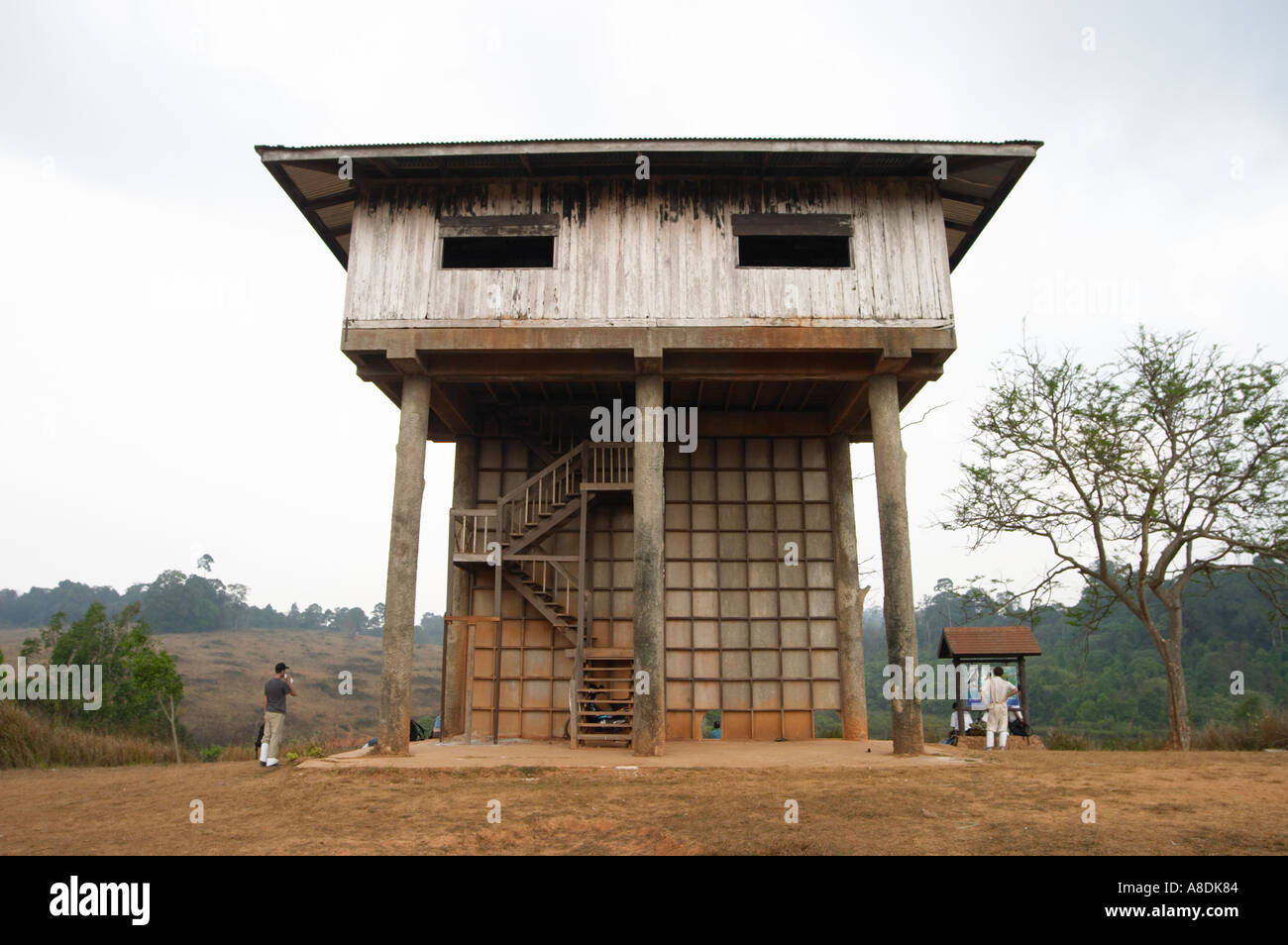 raised viewing animal and bird watching hut in Khao Yai national Park ...