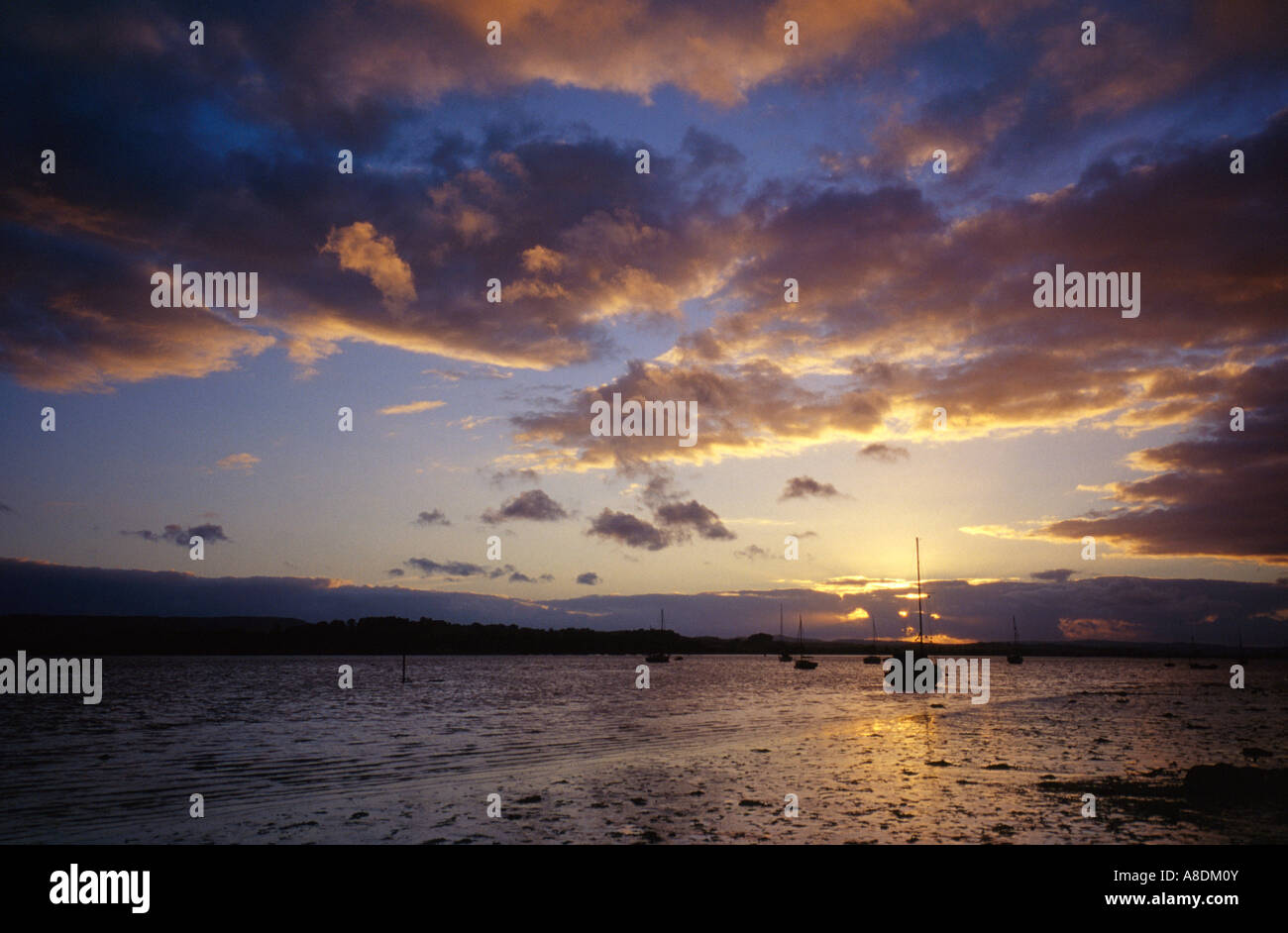 River lympstone devon sunset clouds hi-res stock photography and images ...