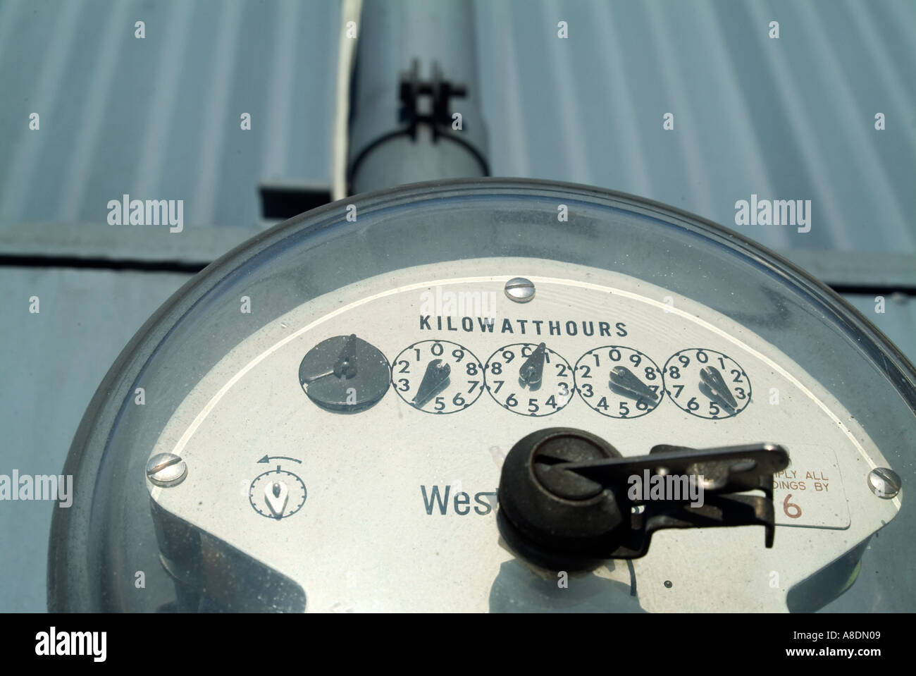 an electricity power meter outside a building Stock Photo - Alamy