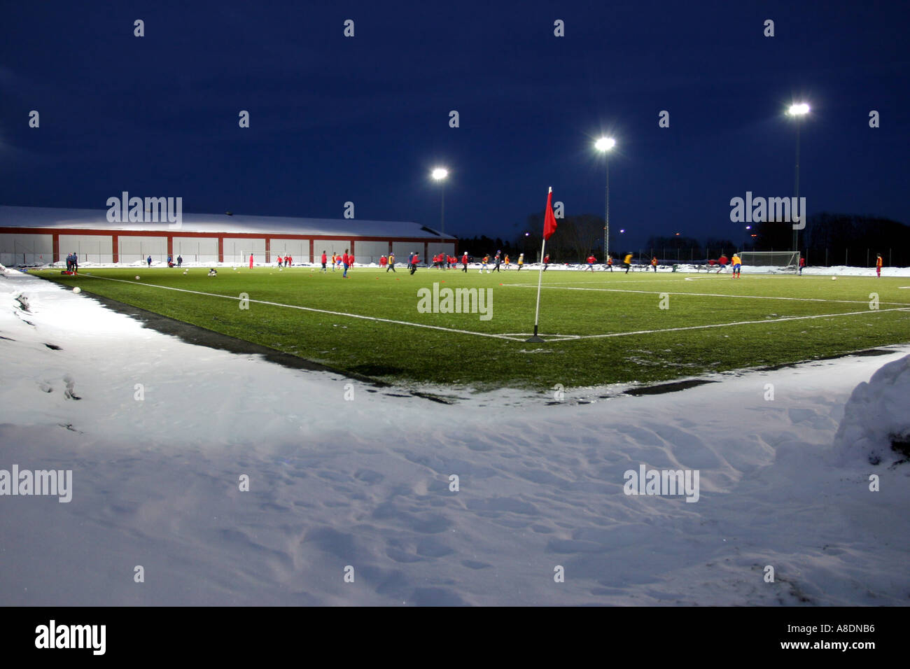 Football snow training hi-res stock photography and images - Alamy