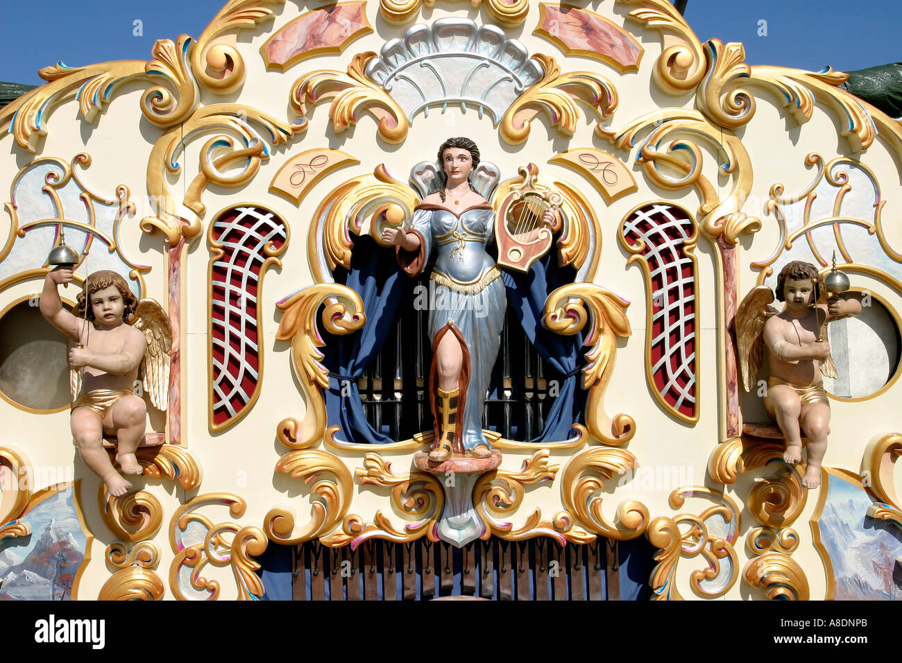 Detail of fairground organ Stock Photo - Alamy