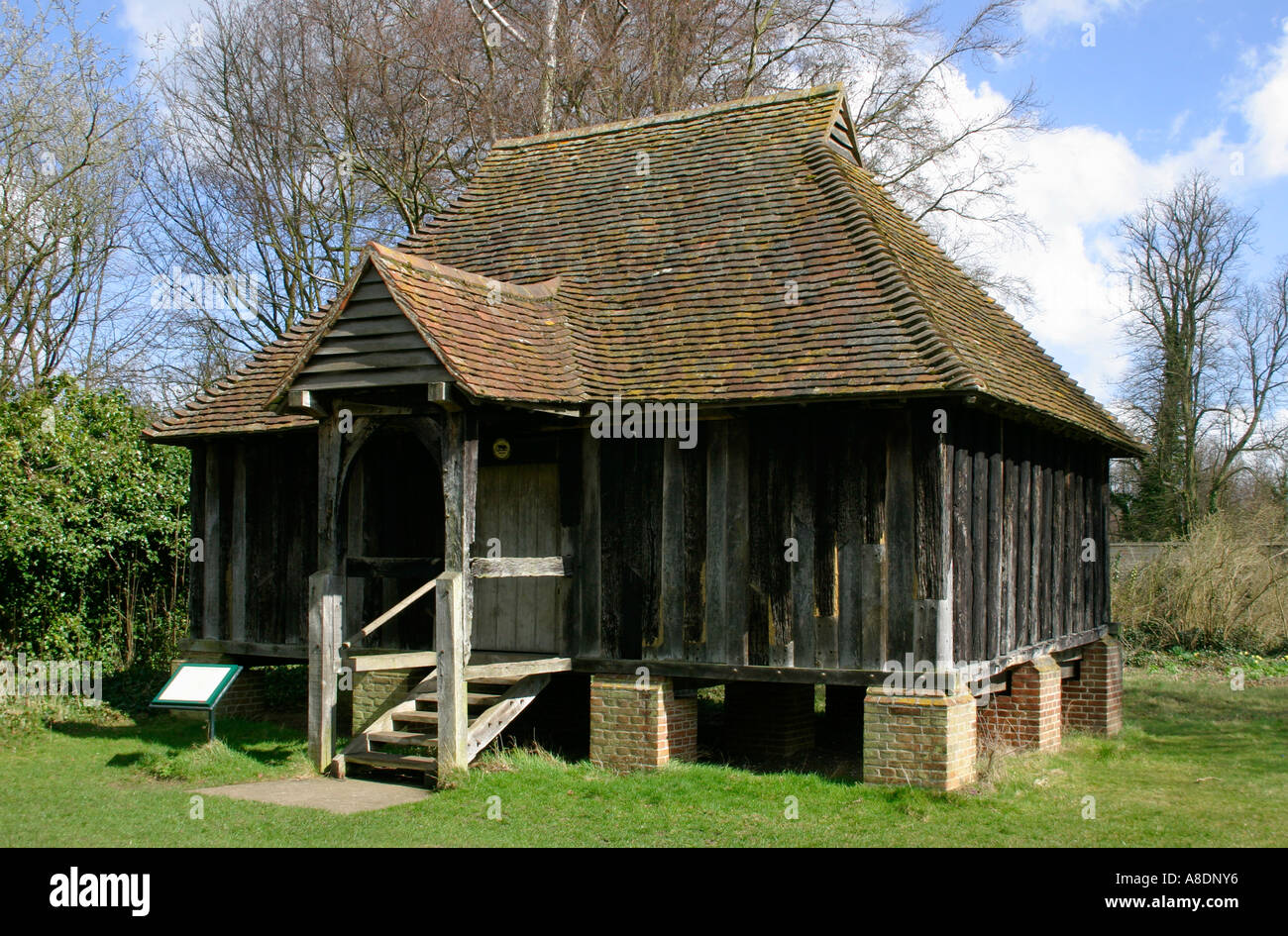 Grain Store building at Wandlebury near Cambridge England Stock Photo ...