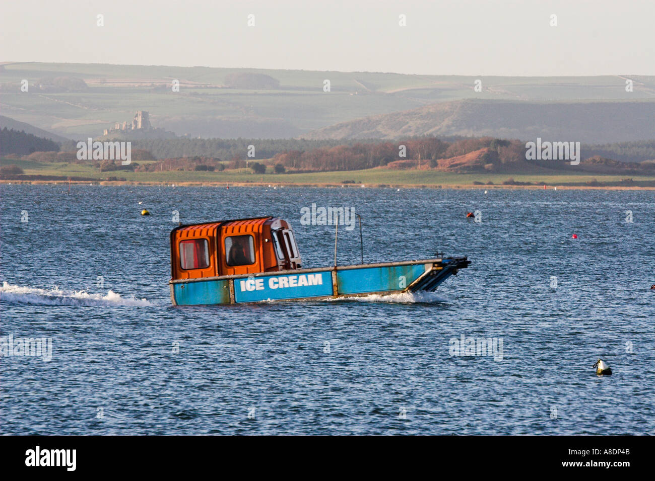 Ice cream boat, Poole, Dorset, England, UK Stock Photo - Alamy