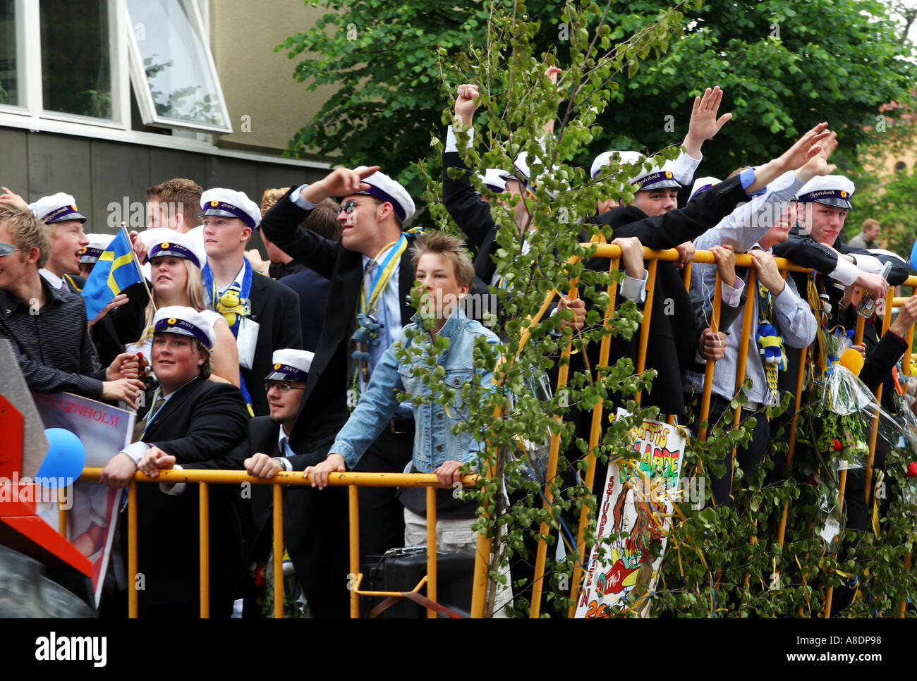 Swedish students celebrating their graduation Stock Photo - Alamy