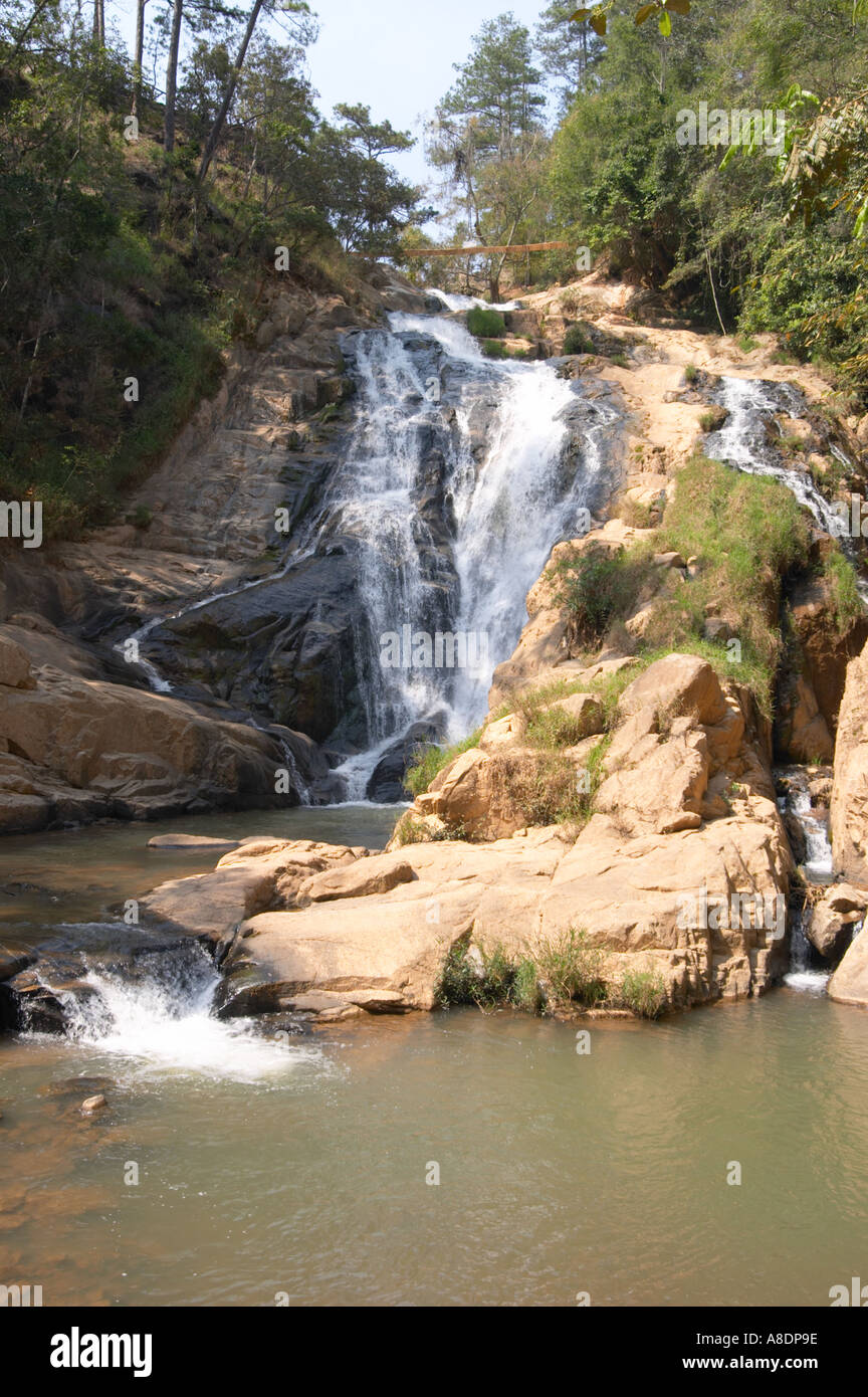 Tiger falls near dalat in vietnam Stock Photo - Alamy
