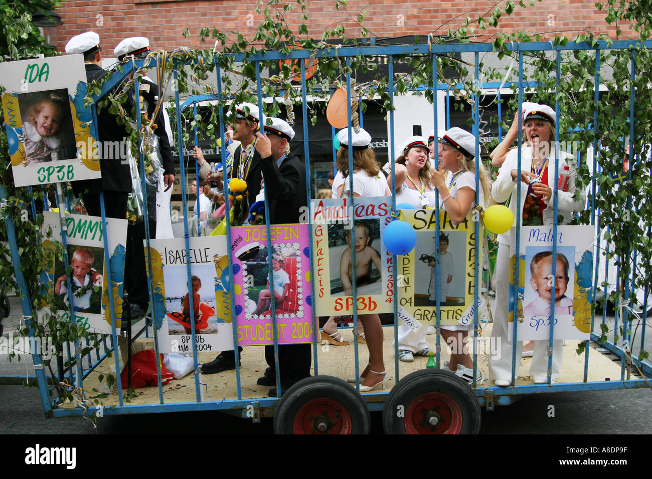 Swedish students celebrating their graduation Stock Photo - Alamy