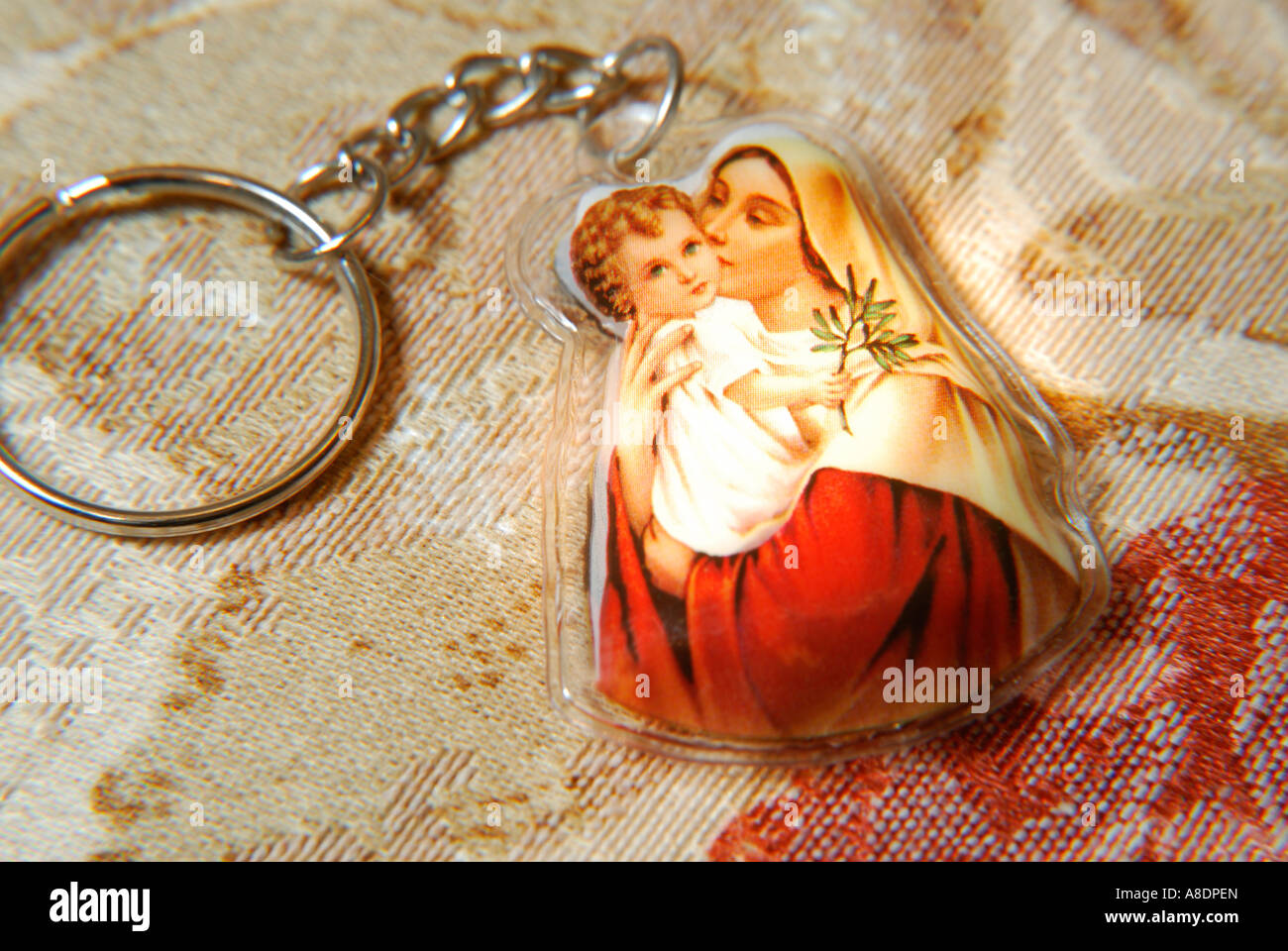 Mary and Baby Jesus Keyring Stock Photo - Alamy