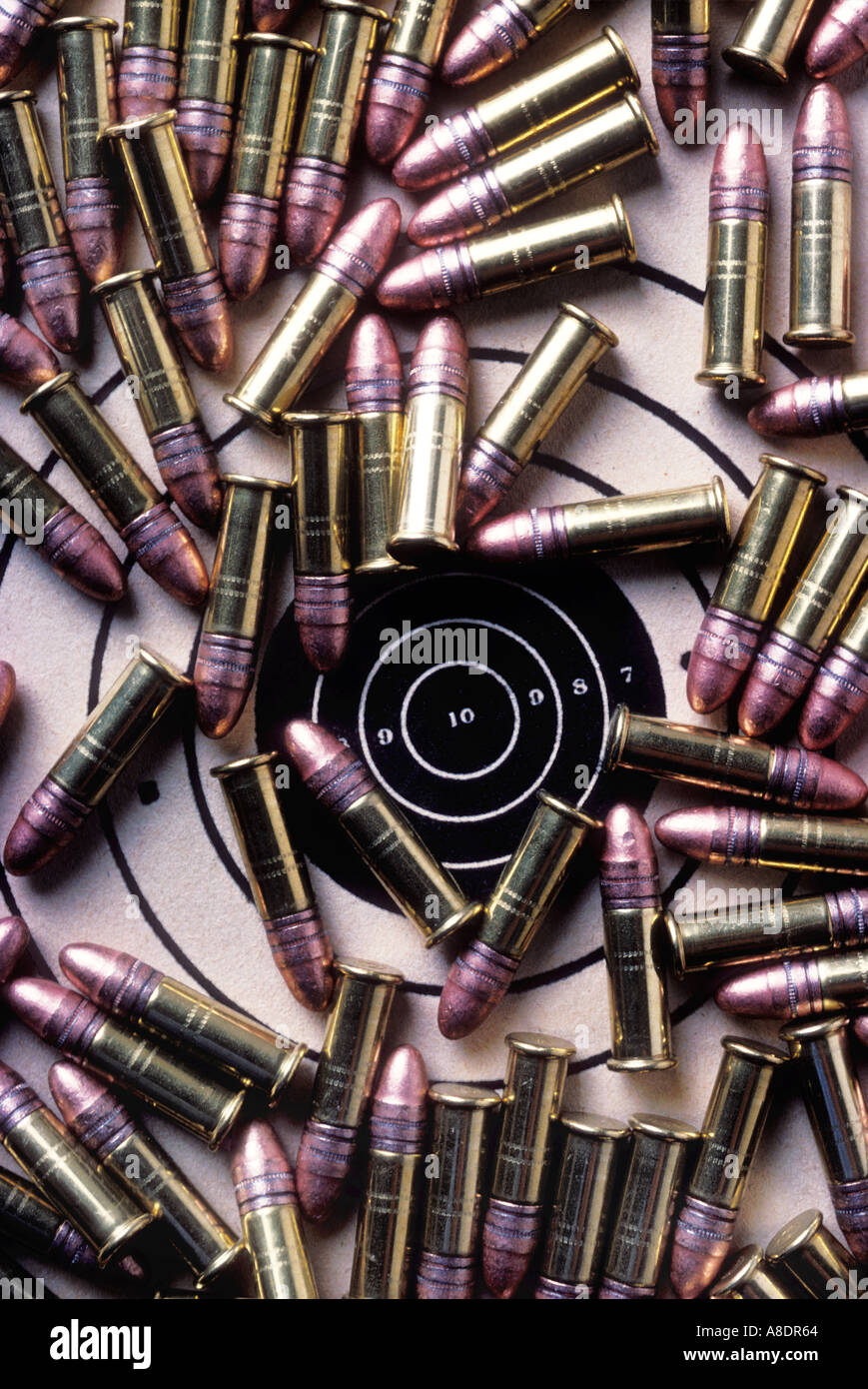 Bullets on target Stock Photo - Alamy