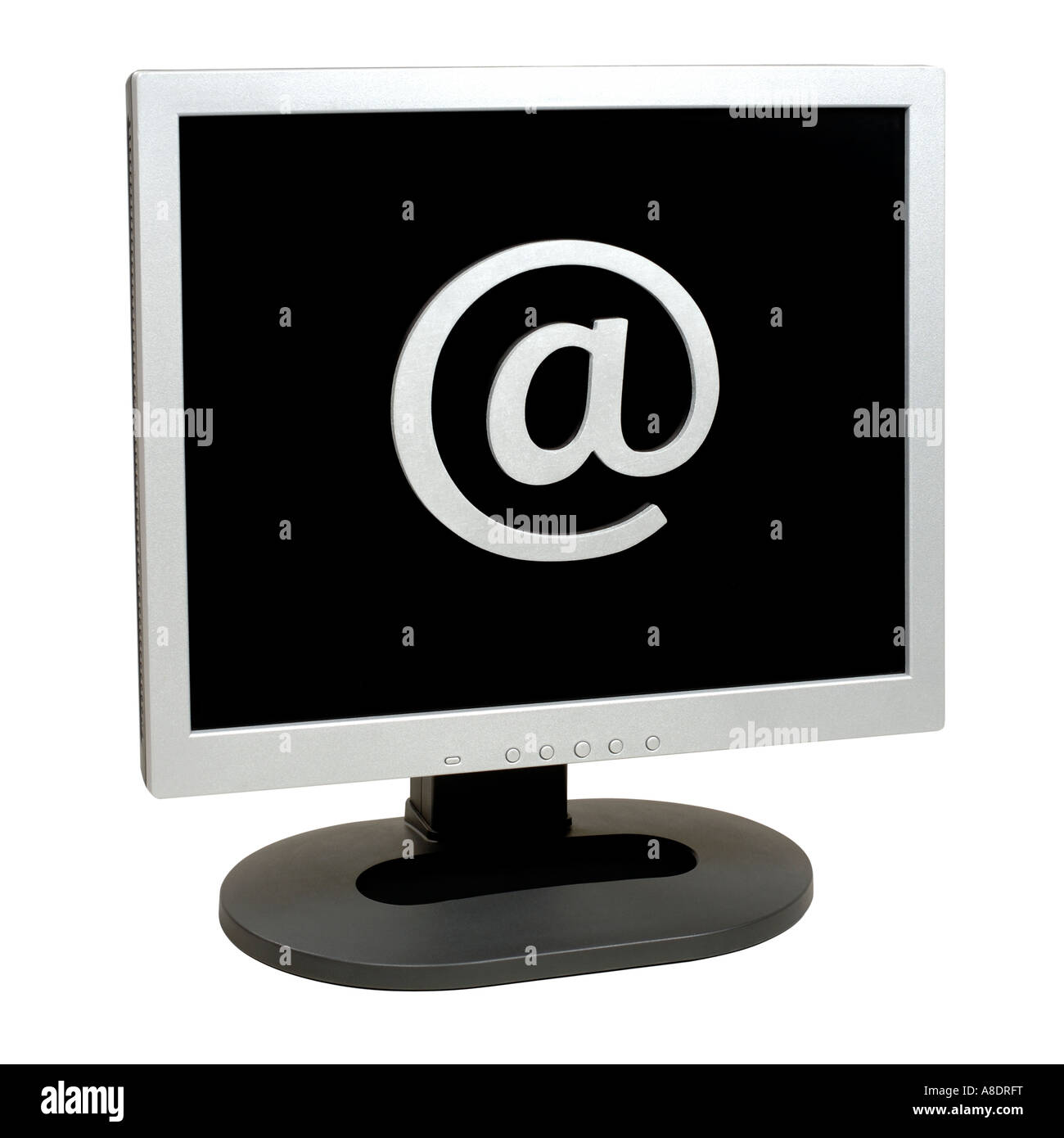 Computer screen with at symbol Stock Photo - Alamy