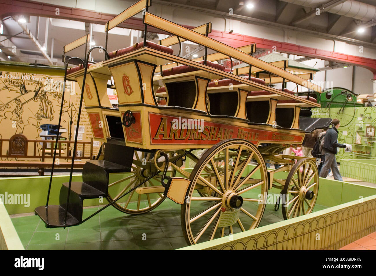 Early excursion coach in the Kelvin Hall Museum of Transport, Glasgow ...