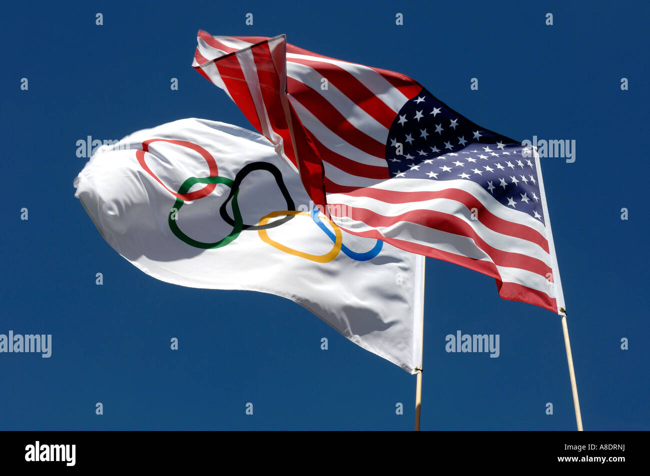 USA and olympic flag Stock Photo - Alamy