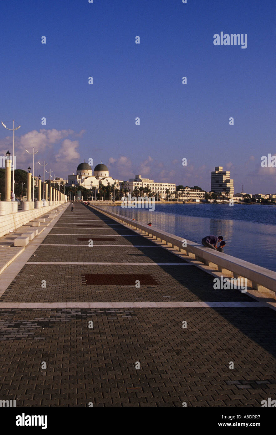 waterfront and mosque former italian cathedral in the background ...