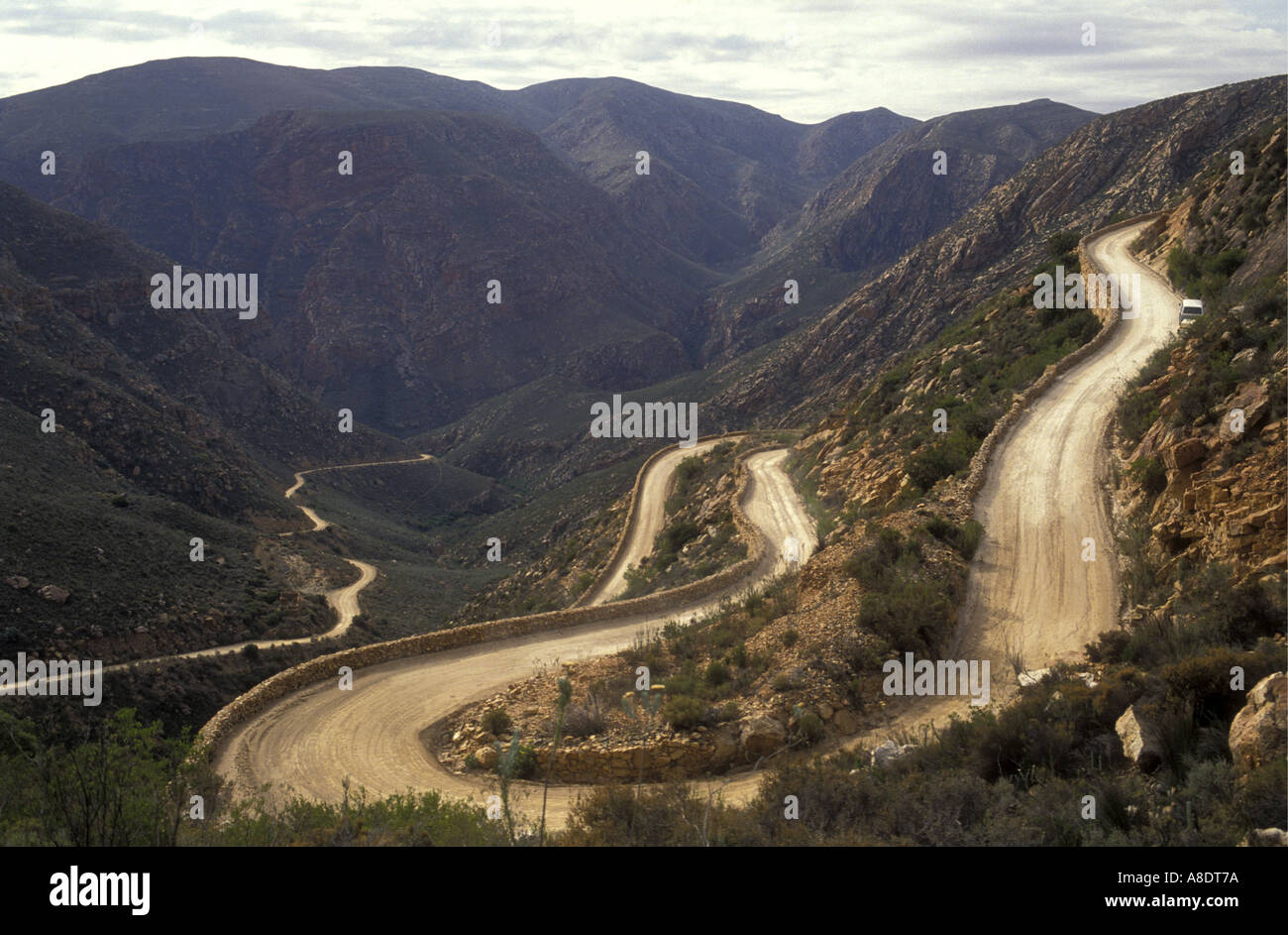Road over Swartberg Pass Outdshoorn Western Cape South Africa Stock ...