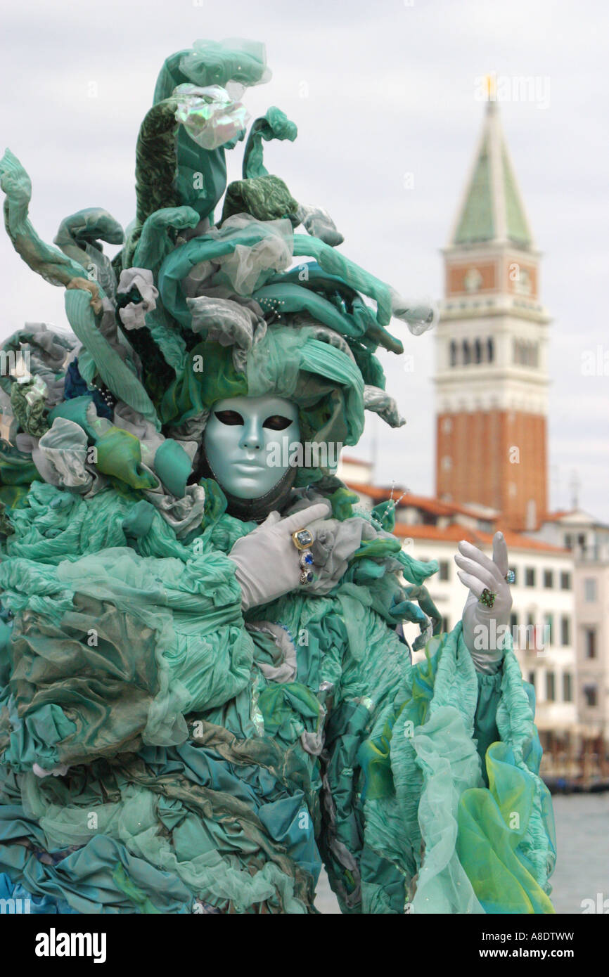 Masked characters, Venice Carnival Stock Photo - Alamy