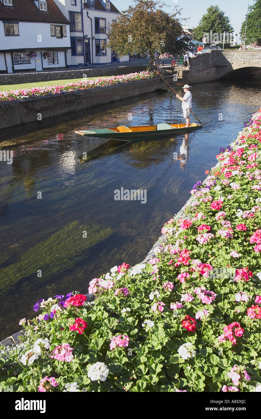 Man Punting On River Stock Photo - Alamy