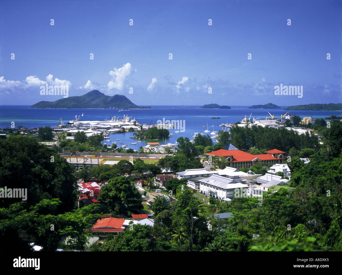 Seychelles mahe victoria harbour hi-res stock photography and images ...