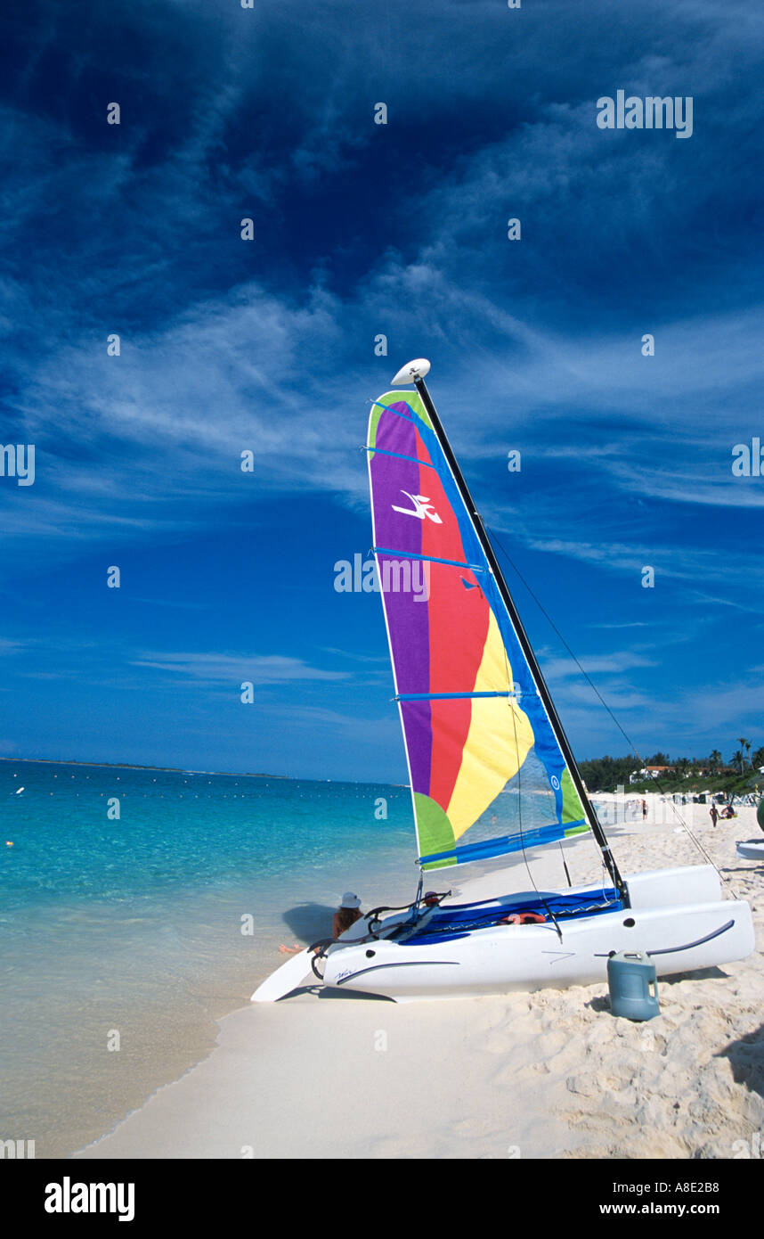Catamaran on beach at Paradise Island Nassau Bahamas Stock Photo - Alamy