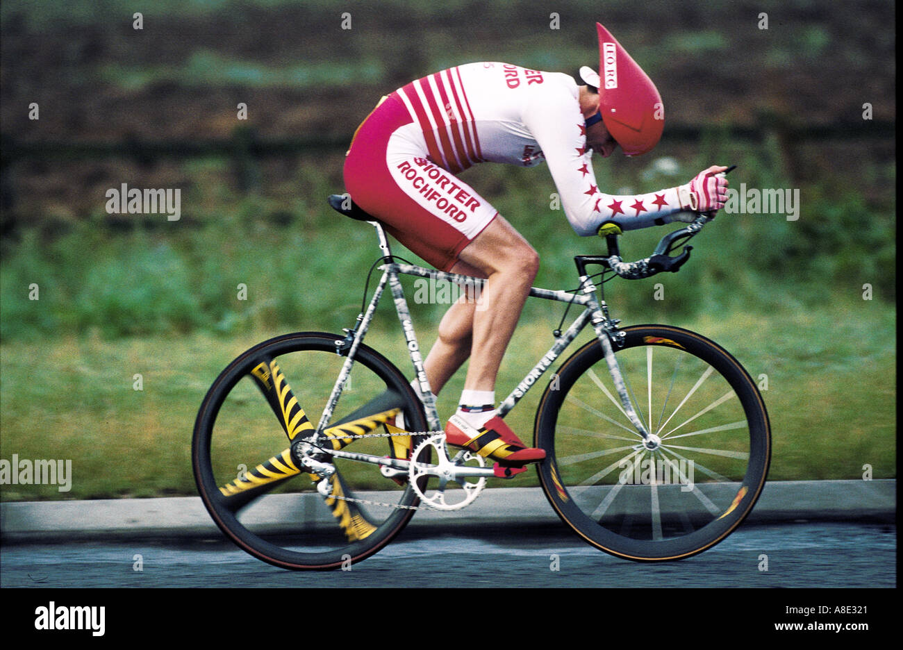 Cycling Road Time Trial Racing Sussex uk Stock Photo - Alamy