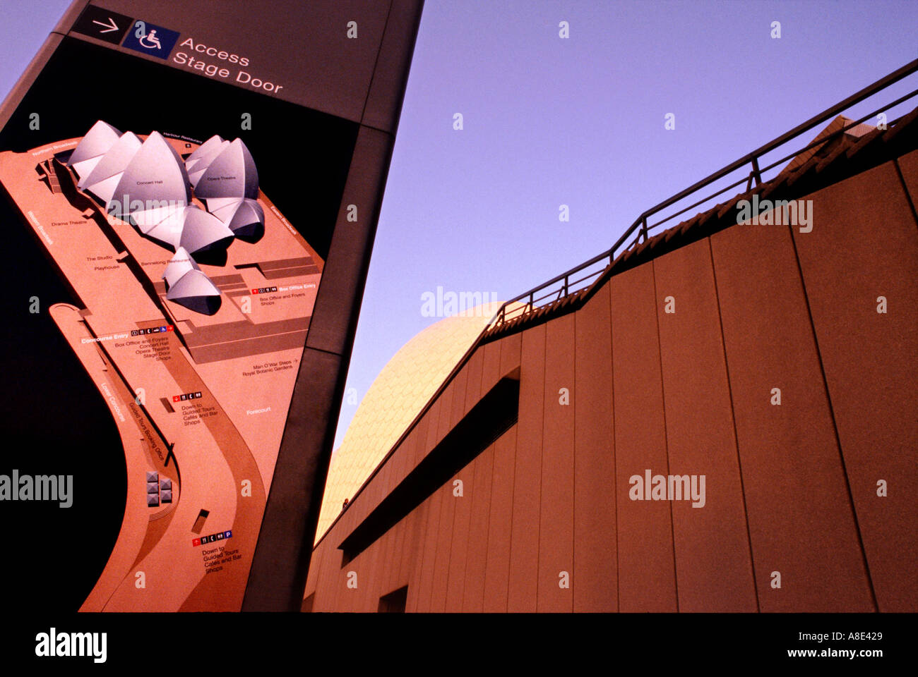 Stairs to opera house and an area map Stock Photo - Alamy