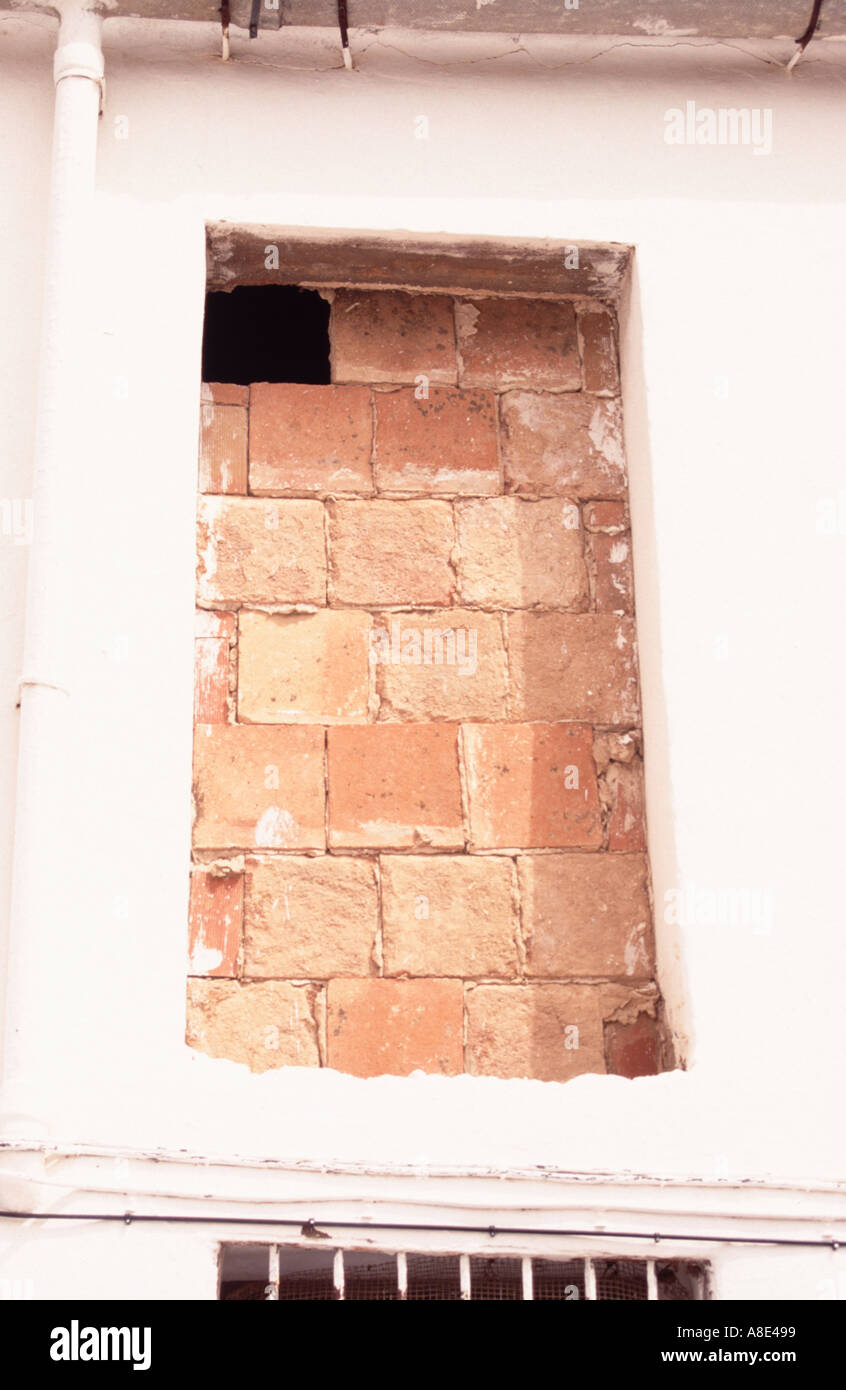 Bricked up window Stock Photo - Alamy