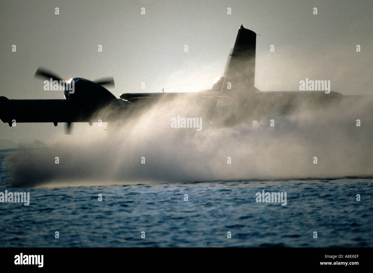 In-flight view of a Canadair firefighting water bomber airplane ...