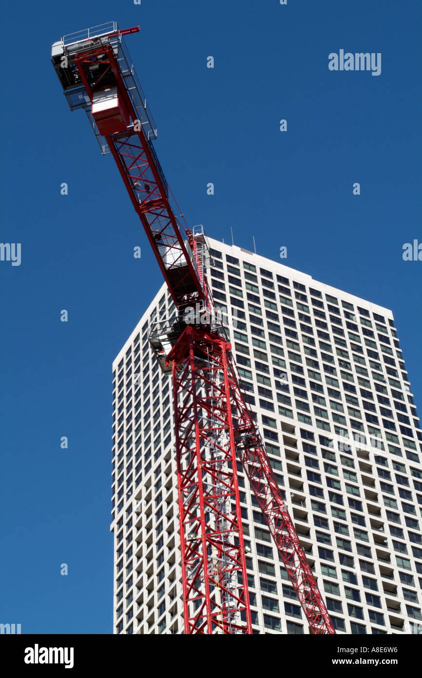 Crane and High Rise Stock Photo - Alamy