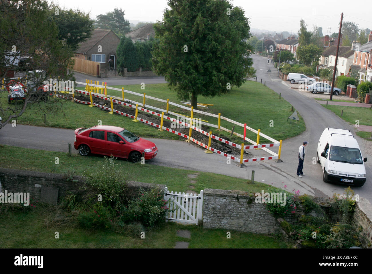 Service trench for new housing estate Stock Photo - Alamy