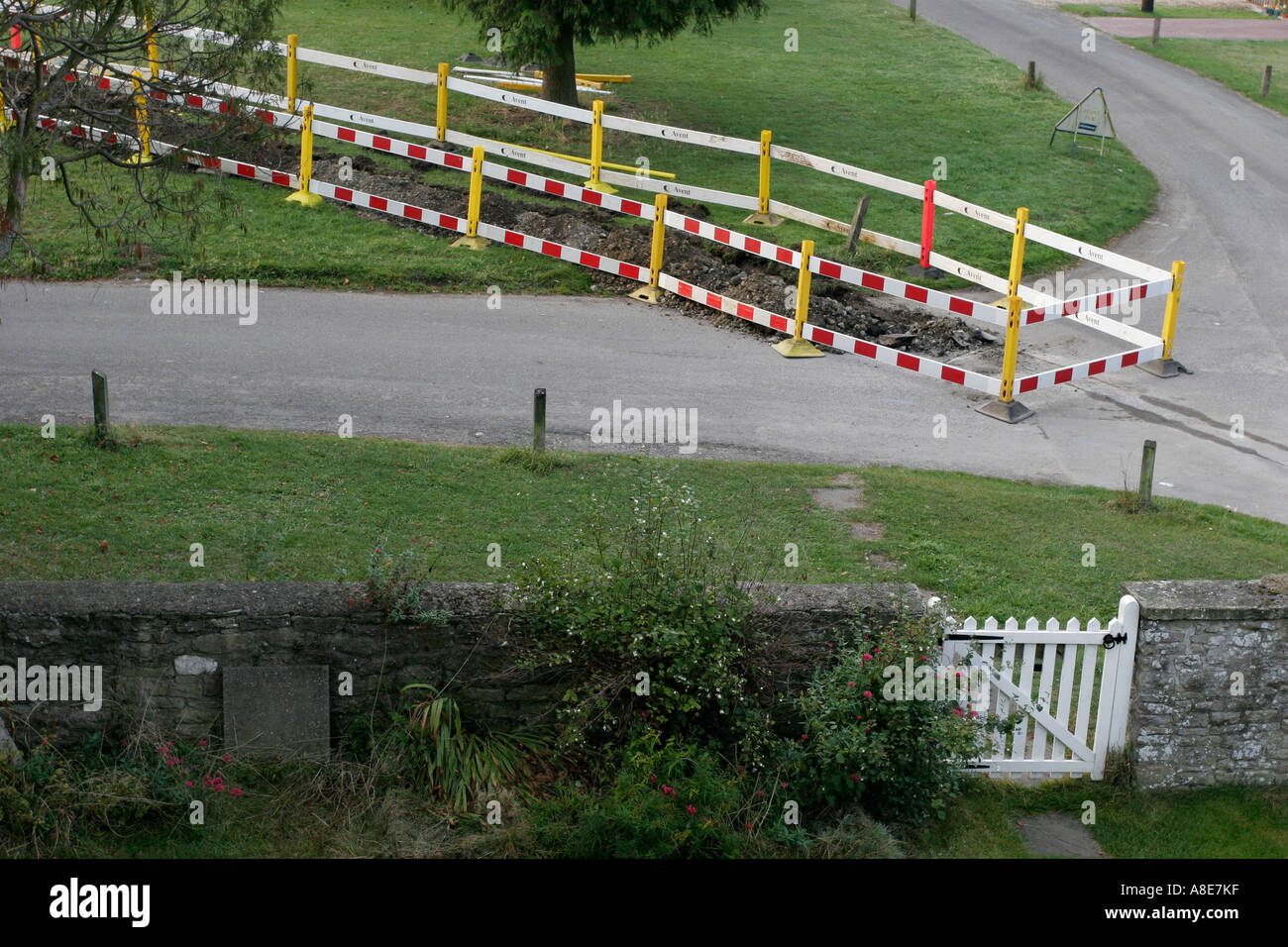 Service trench for new housing estate Stock Photo - Alamy