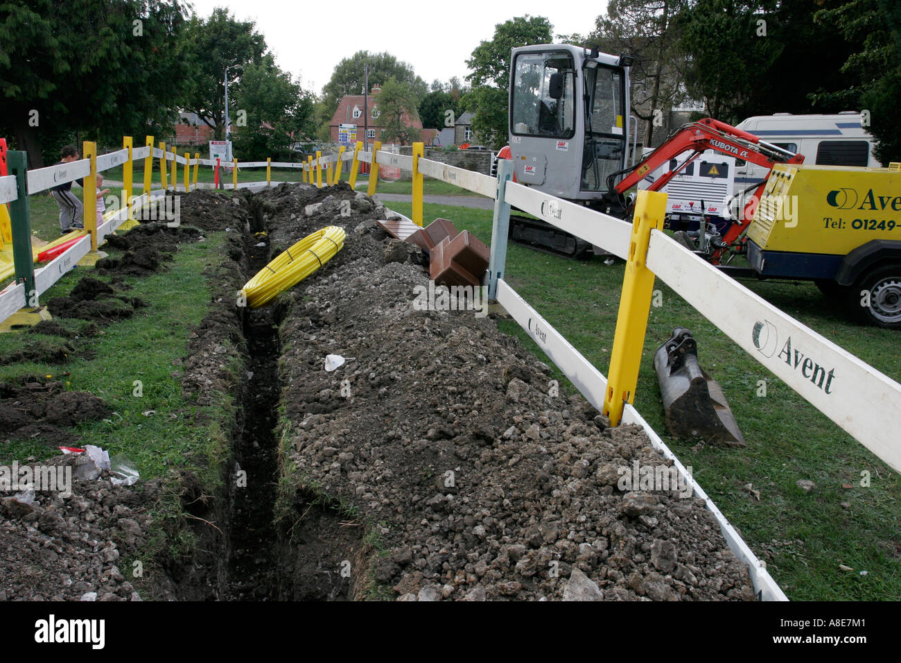 Service trench for new housing estate Stock Photo - Alamy