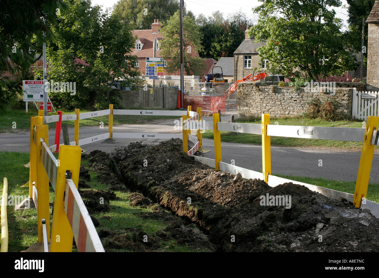 Service trench for new housing estate Stock Photo - Alamy