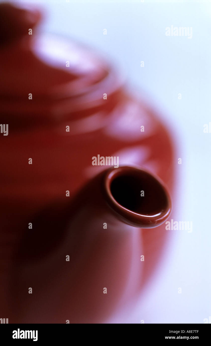 RED TEA POT Stock Photo - Alamy