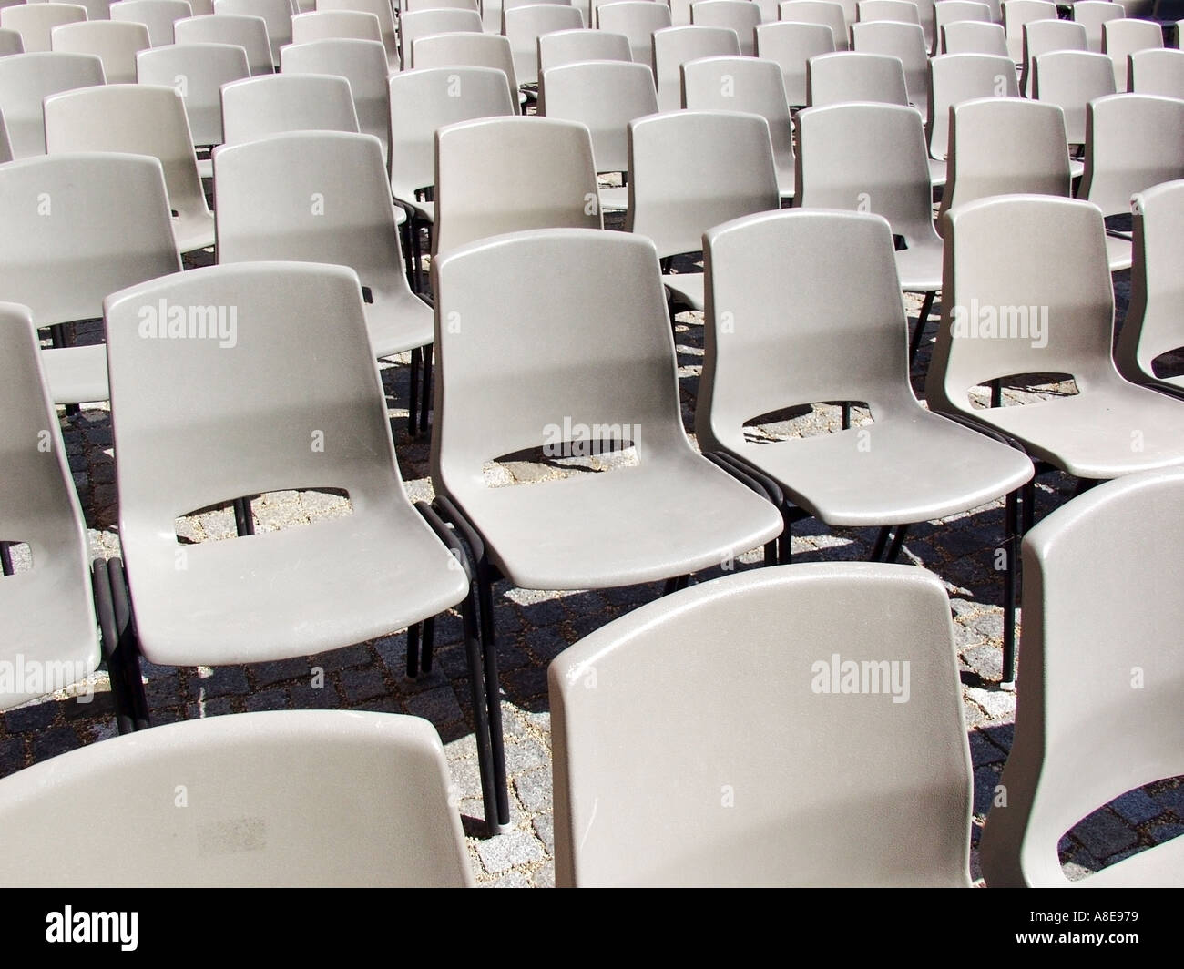 Chair rows Stock Photo - Alamy