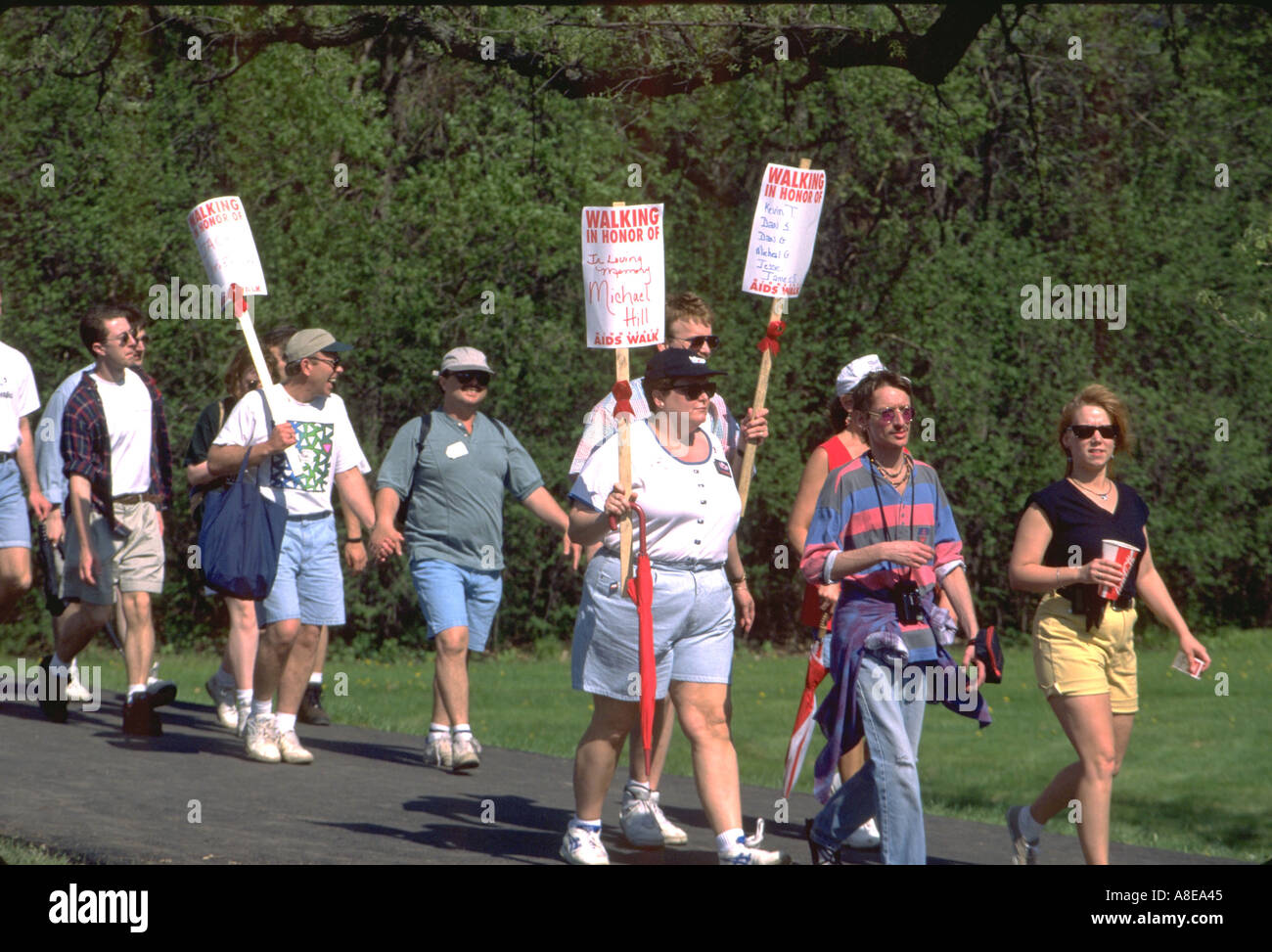 AIDS Walk participants walking in honor of loved ones passed on ...