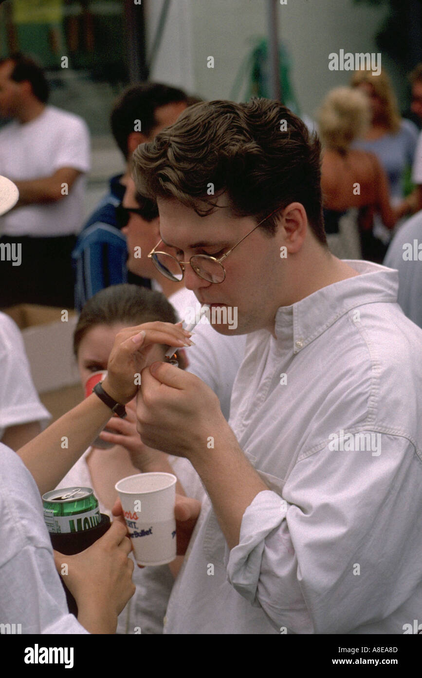 American adult man smoking cigarette hi-res stock photography and ...