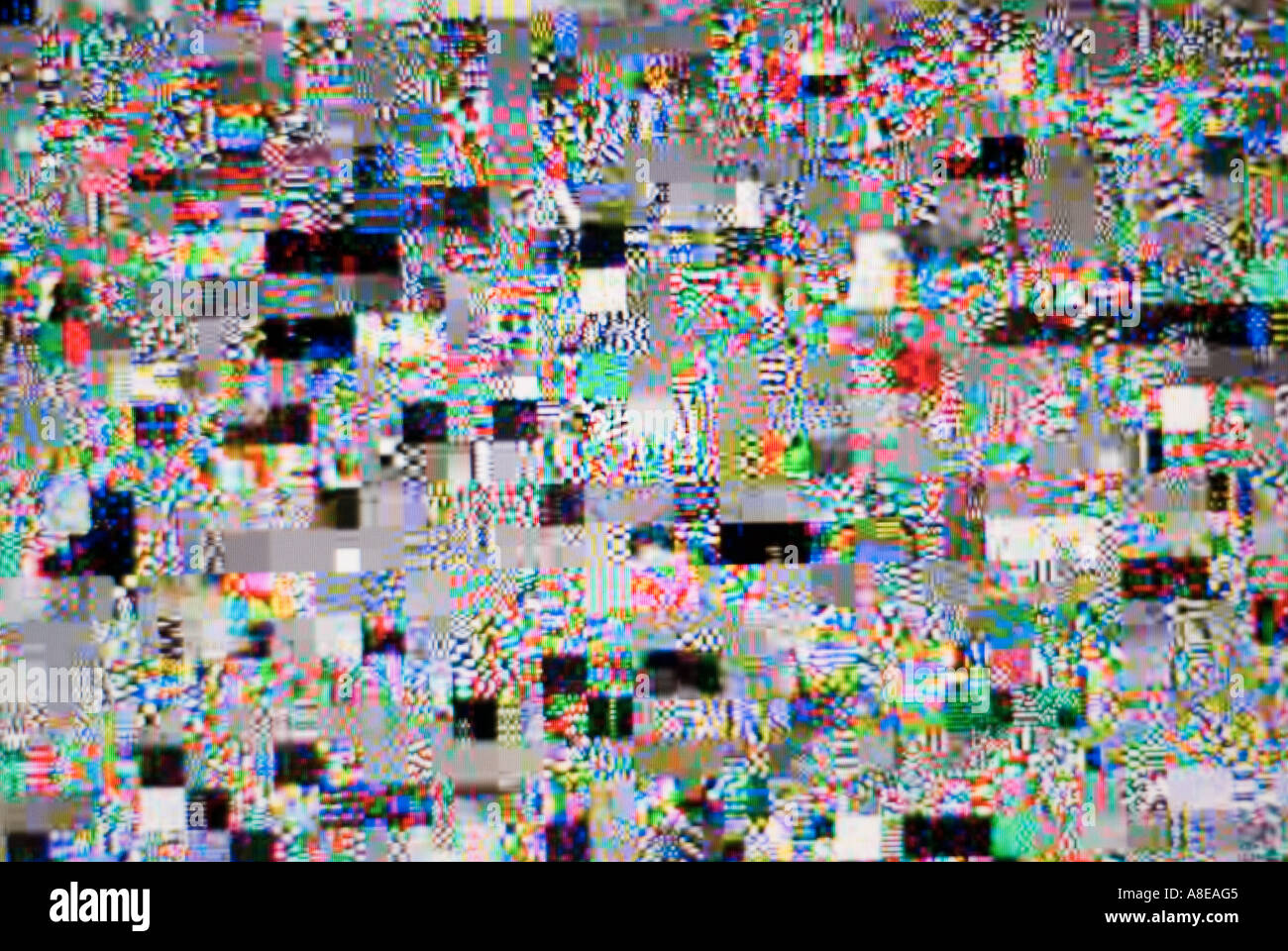 Abstract pixel shaped pattern on a computer screen Stock Photo - Alamy