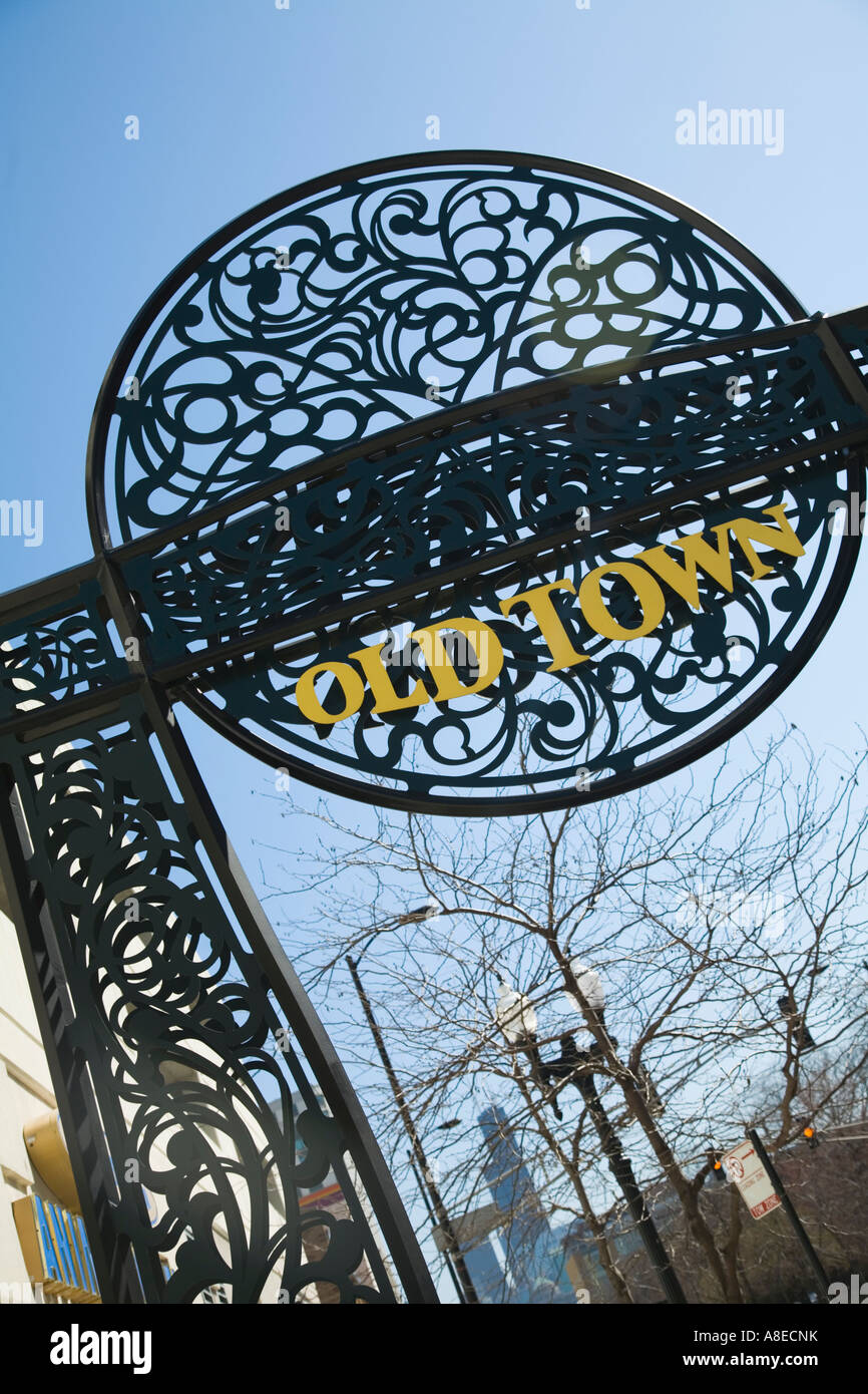 Chicago illinois old town sign hi-res stock photography and images - Alamy