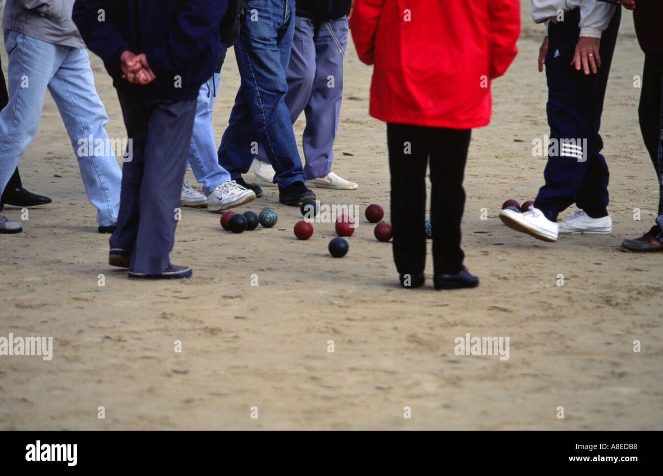 Retired man playing petanque hi-res stock photography and images - Alamy