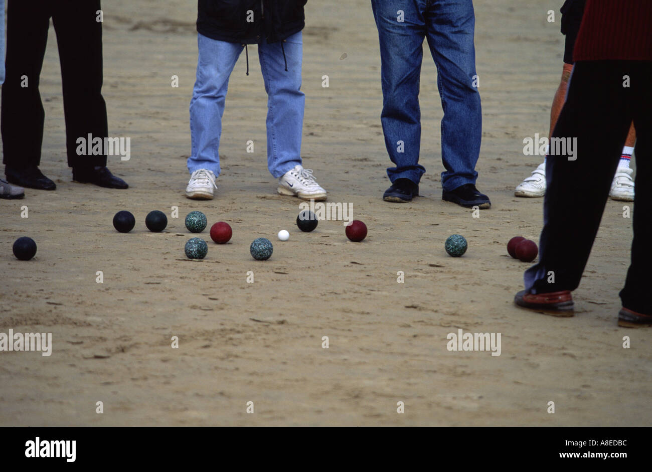 Retired man playing petanque hi-res stock photography and images - Alamy