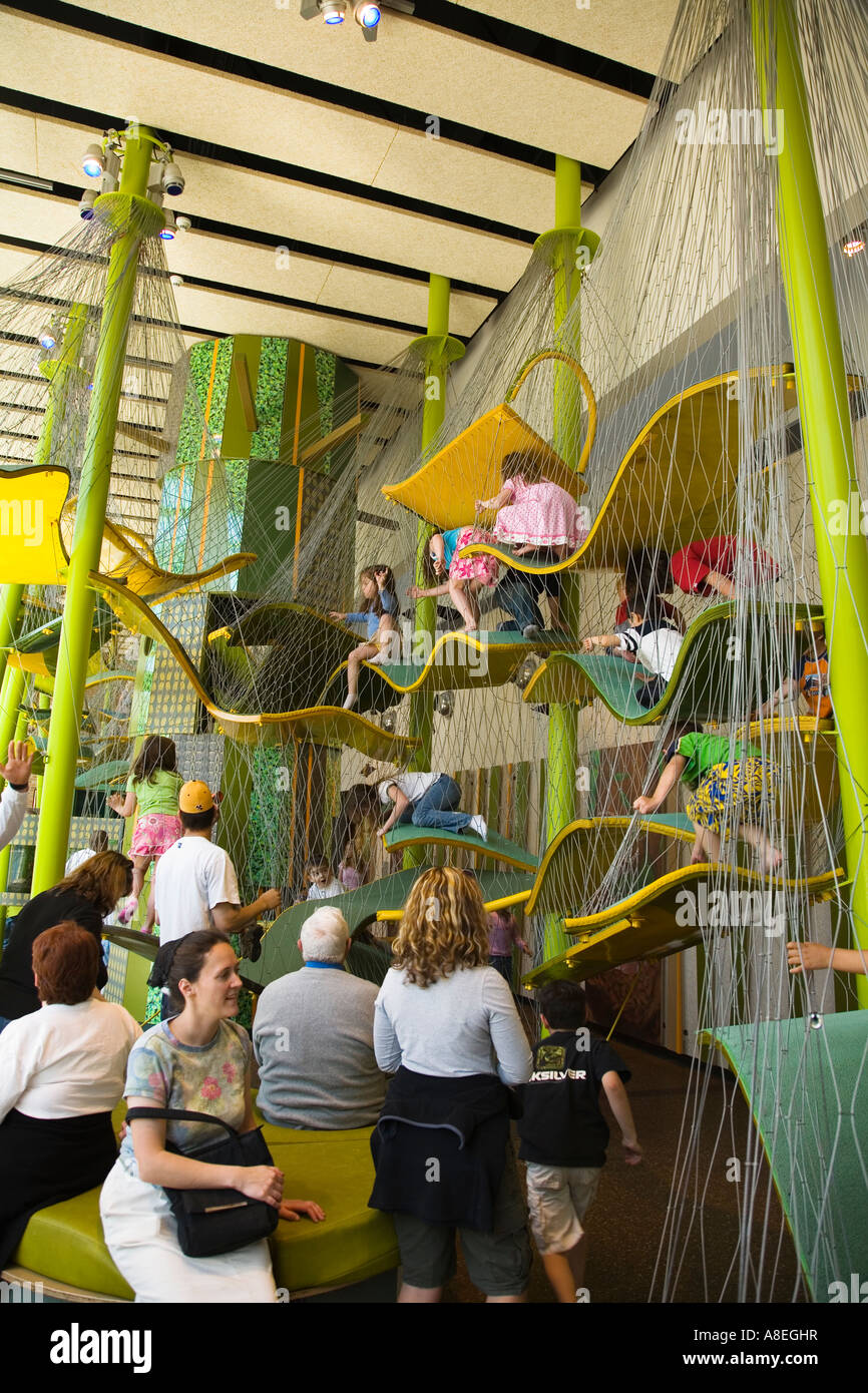 CHICAGO Illinois Ramps and nets in indoor childrens play area at ...
