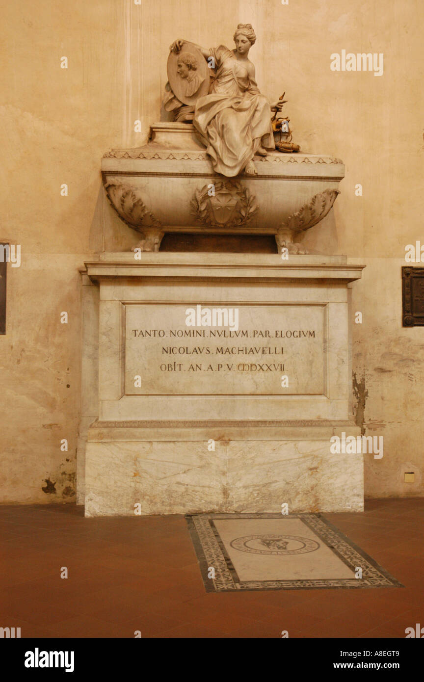 Santa croce church machiavelli grave hi-res stock photography and ...