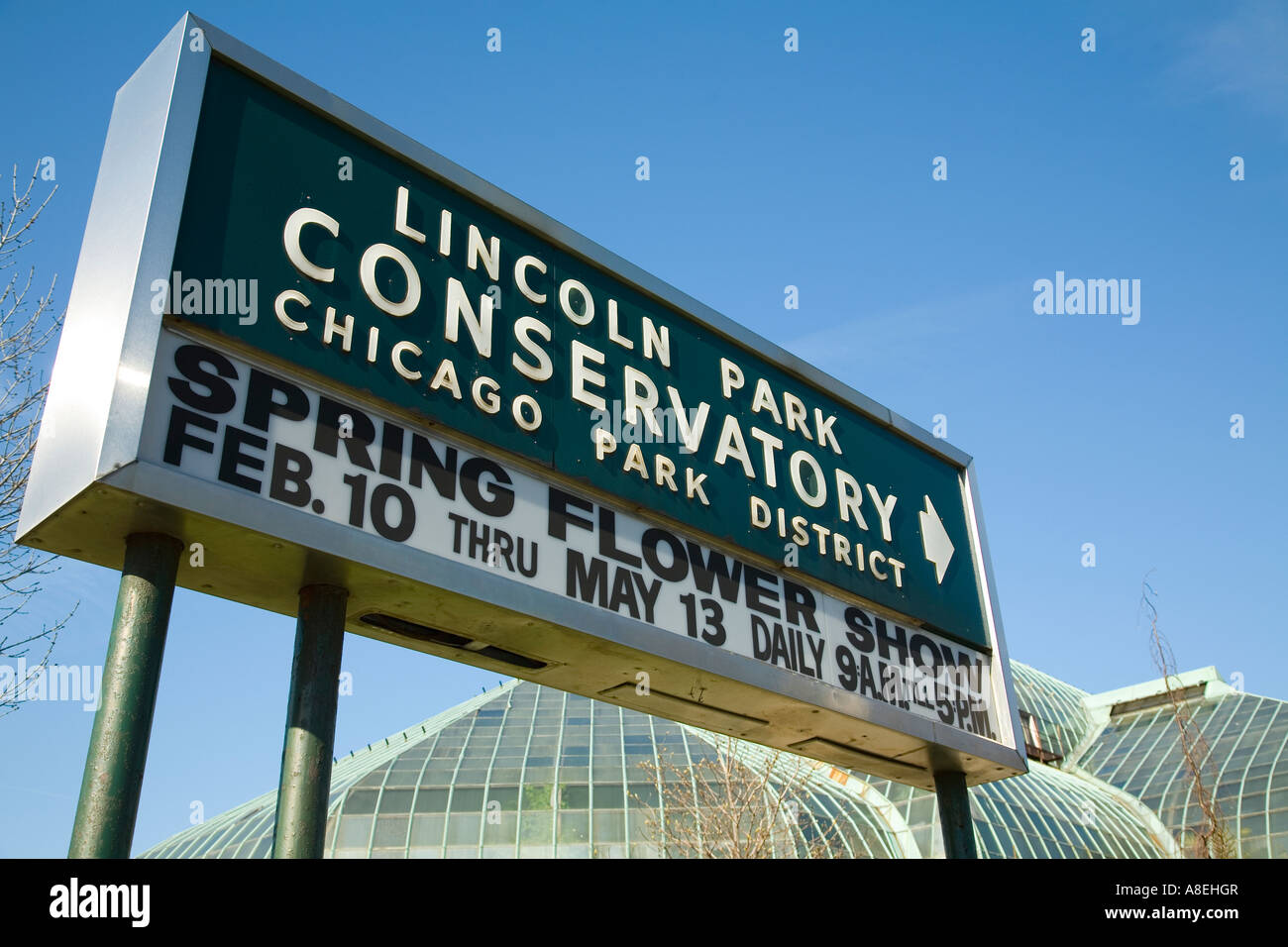 CHICAGO Illinois Lincoln Park Conservatory sign outside indoor ...