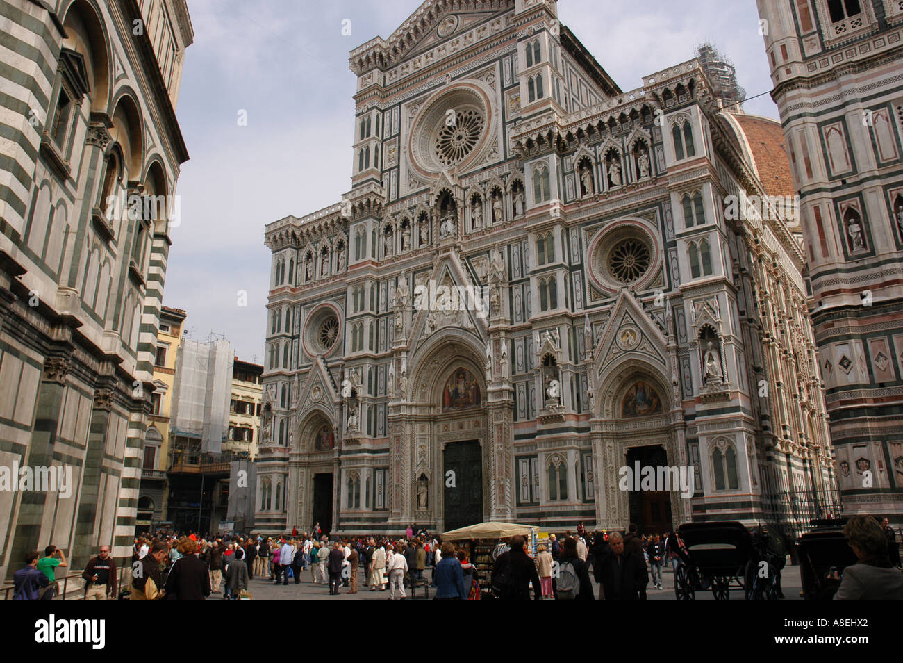 Main front of the Duomo Santa Maria del Fiore Florence Toscana Italy ...