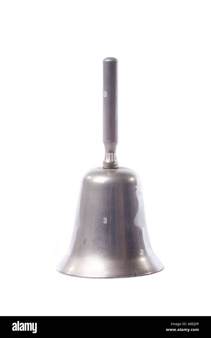 Silver hand bell Stock Photo - Alamy