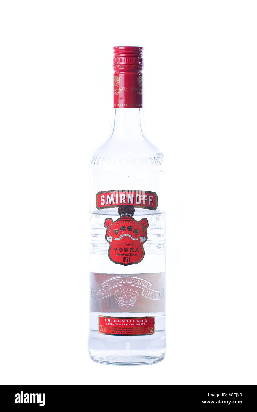 Bottle of Smirnoff vodka Stock Photo - Alamy