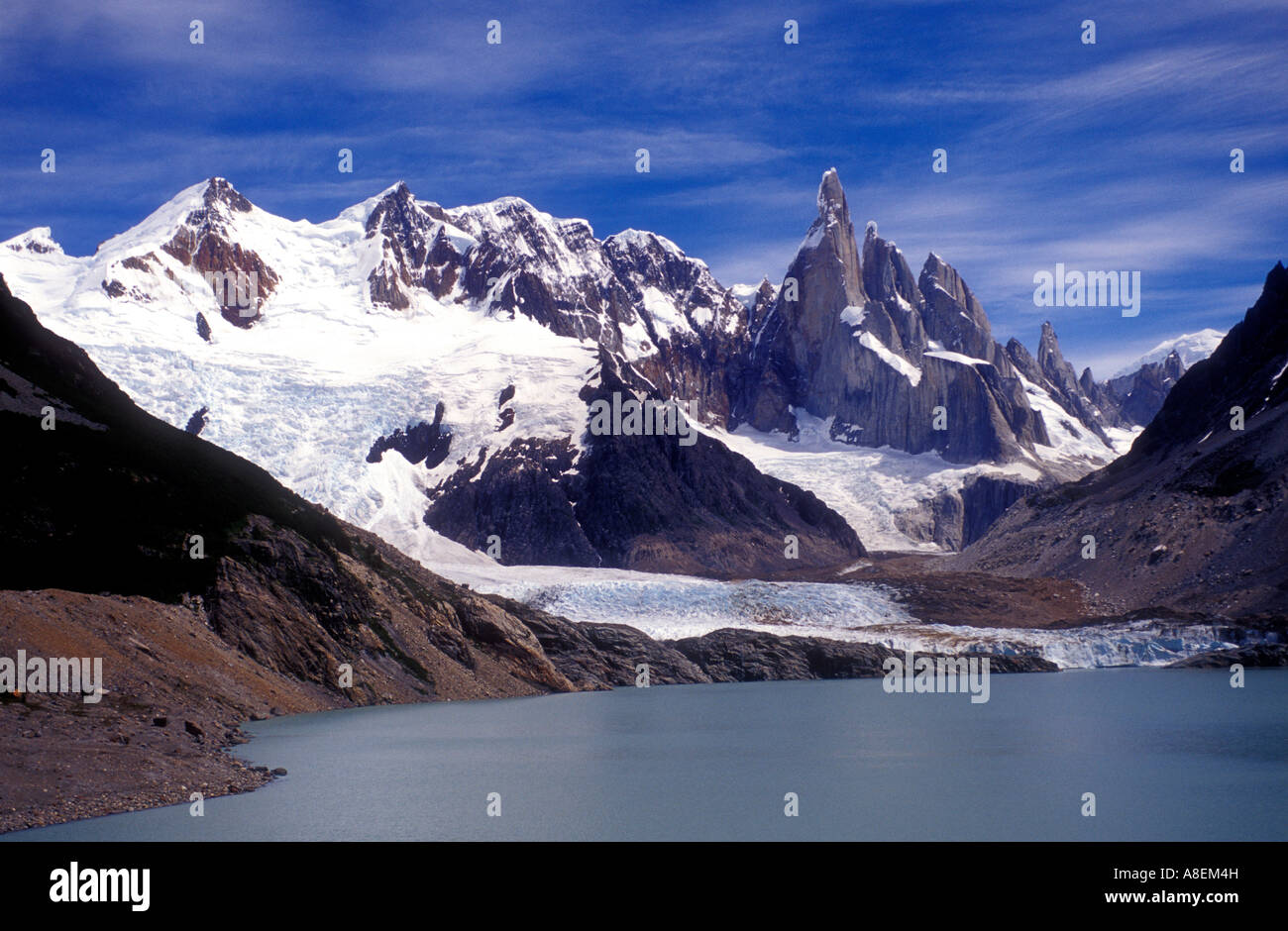 Laguna Torre and Cerro Torre (3102m). Magnificent Granite Spire in the ...
