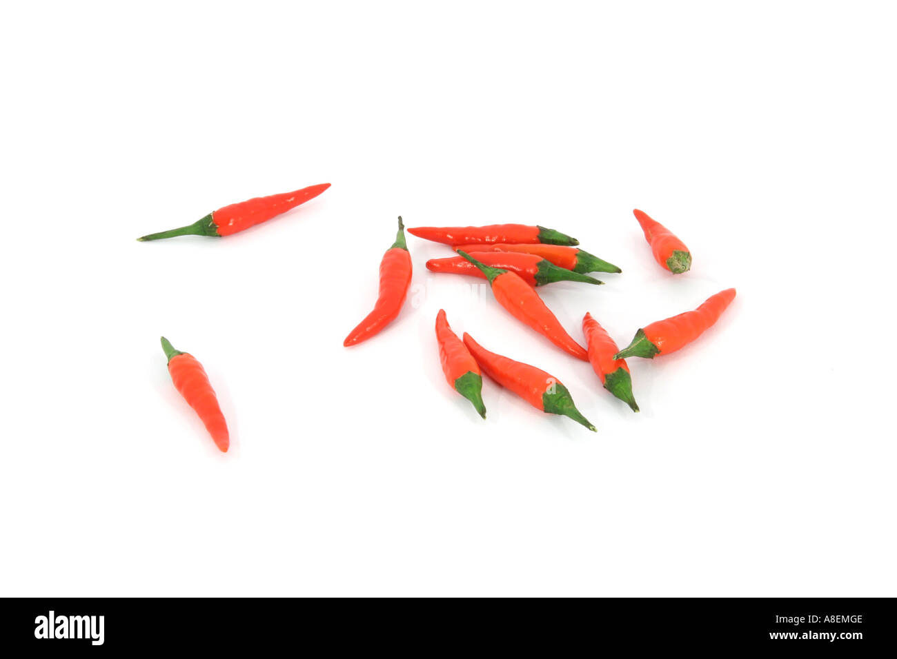 Red hot birds eye chilli peppers Stock Photo - Alamy