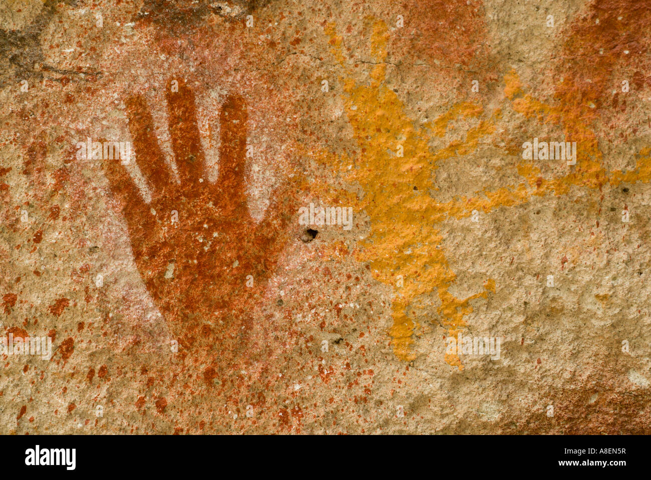 Painting hand stencilled stencil river pinturas valley art archaeology ...
