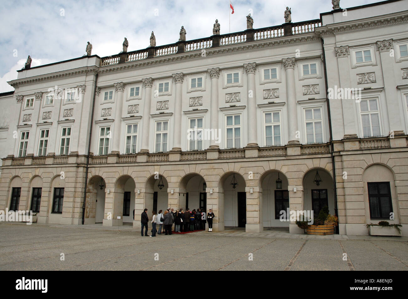 The Palace of the President on Krakowskie Przedmiescie Street in Warsaw ...